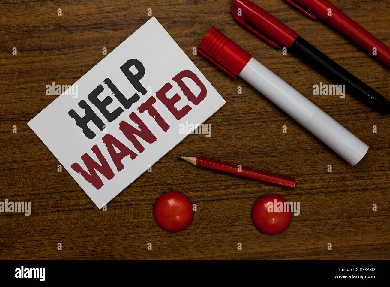 Writing note showing Help Wanted. Business photo showcasing ...
