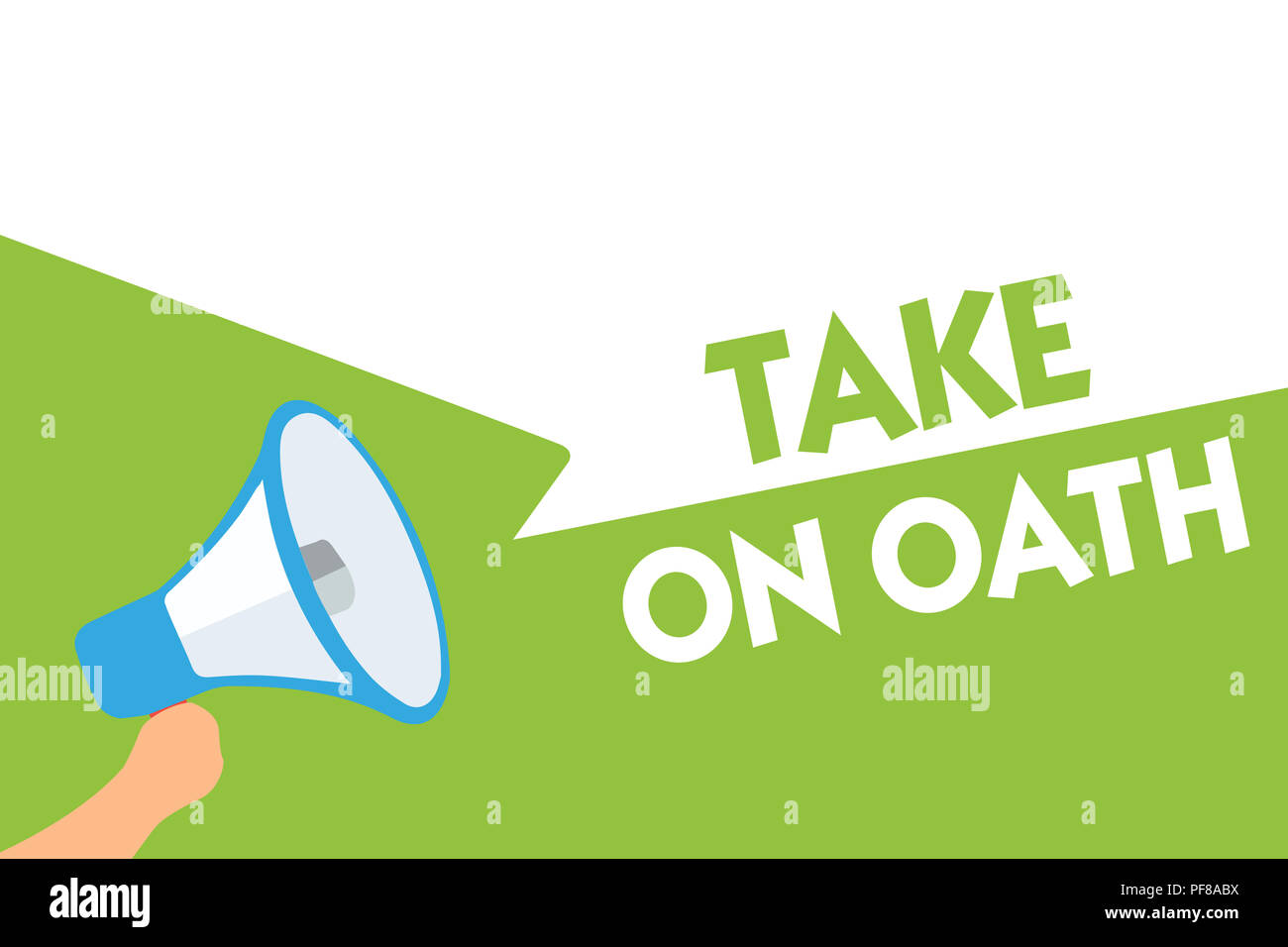 Word writing text Take On Oath. Business concept for A solemn appeal to ...