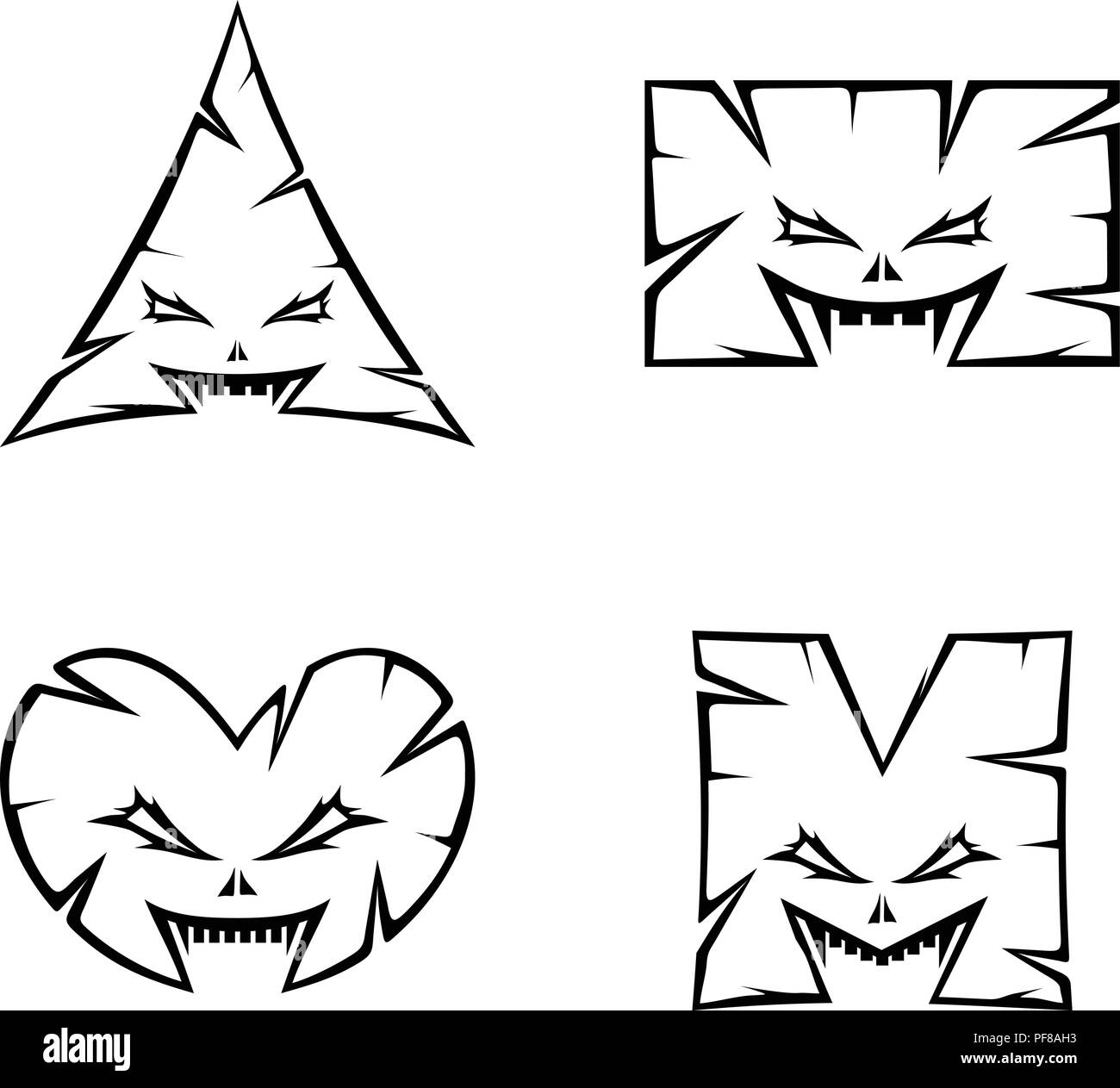 monster character sign symbol vector art Stock Vector Image & Art - Alamy