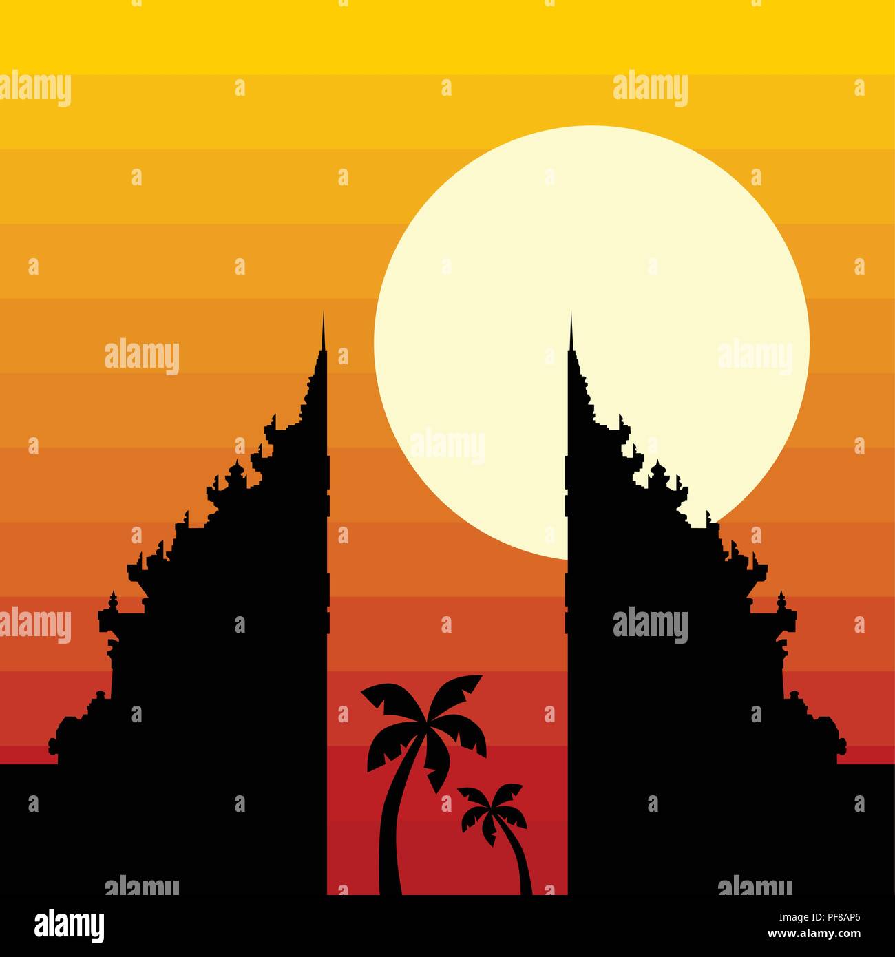 beach trip summer holiday bali vacation vector Stock Vector Image & Art ...