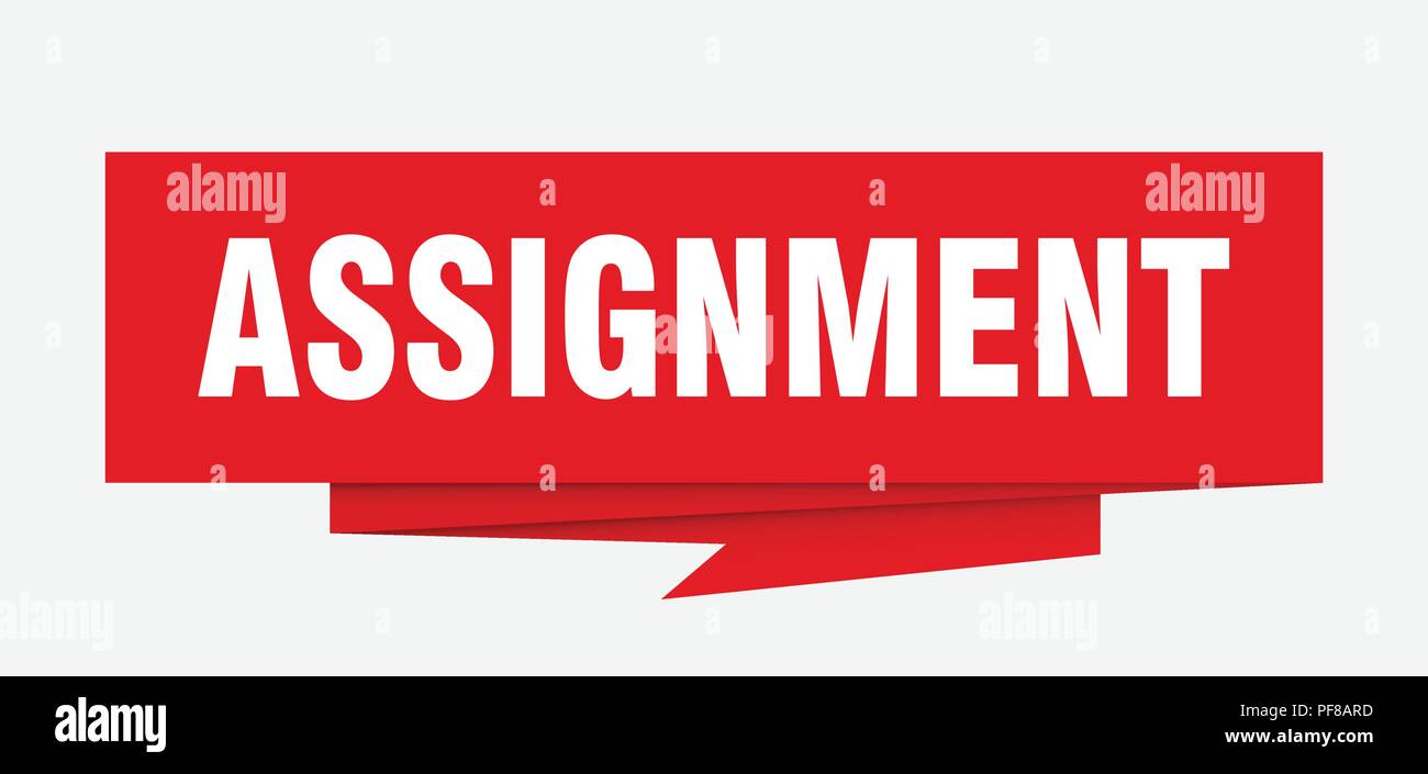 assignment sign. assignment paper origami speech bubble. assignment tag ...