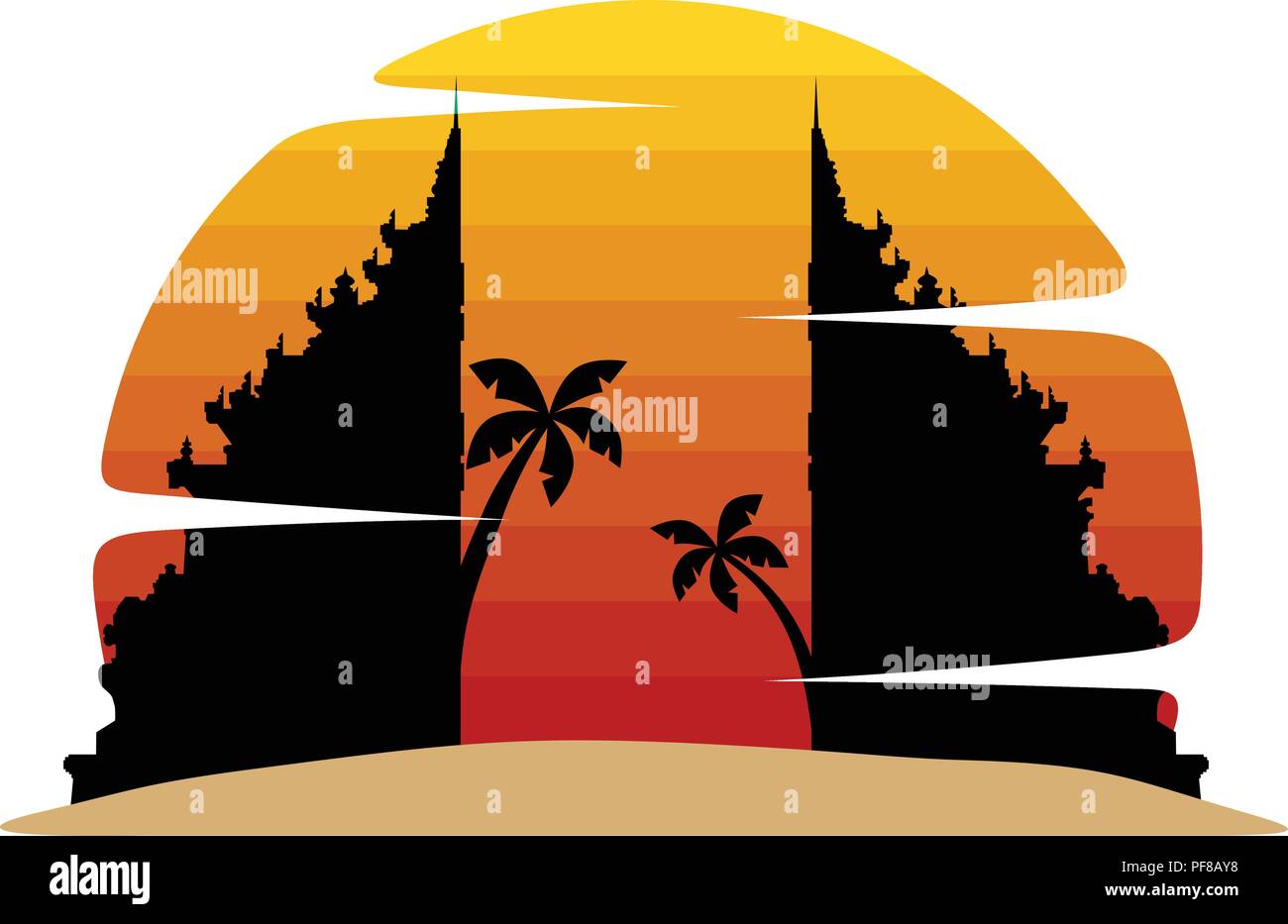 beach trip summer holiday bali vacation vector Stock Vector Image & Art ...