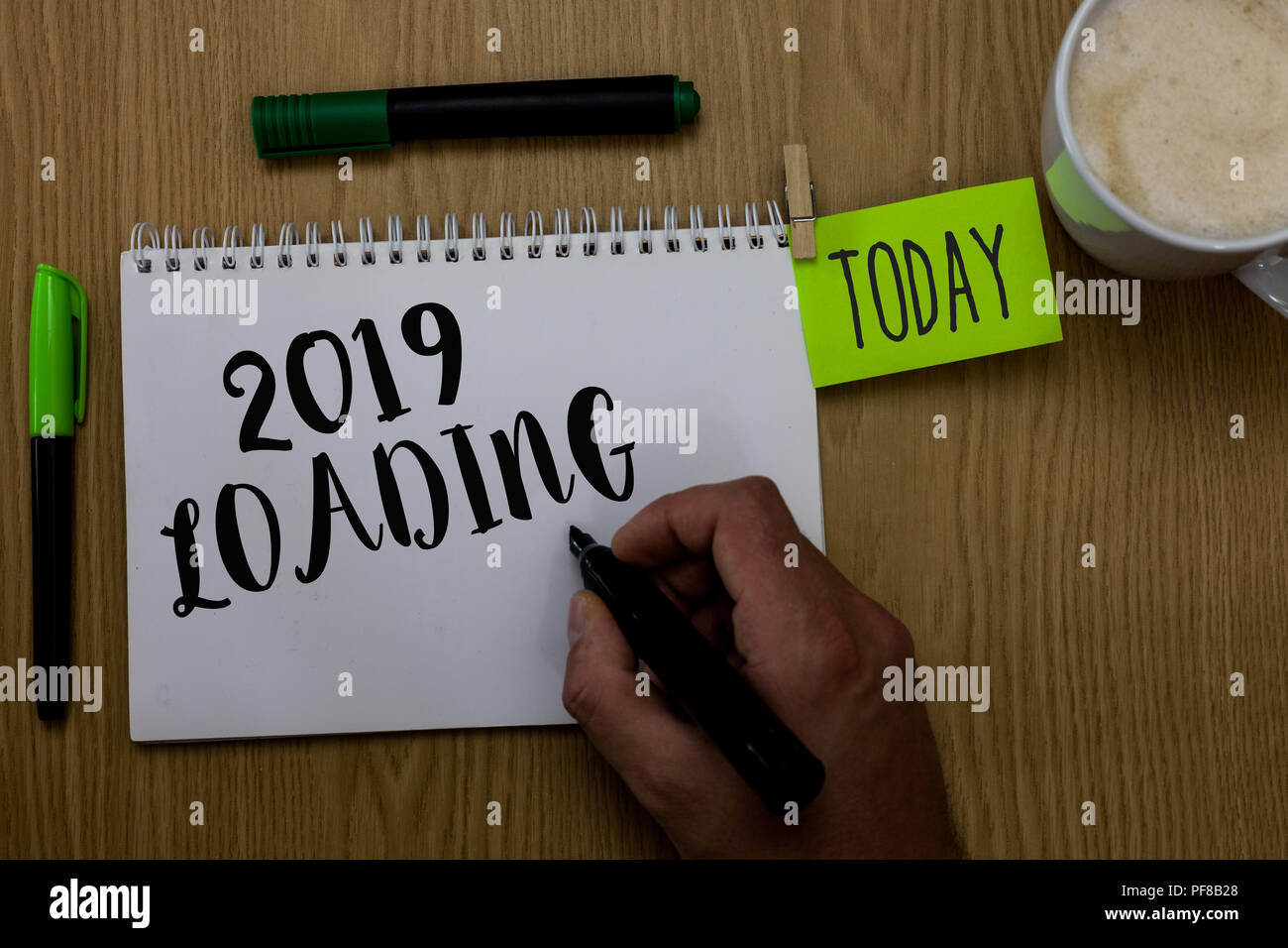 Writing note showing 2019 Loading. Business photo showcasing ...