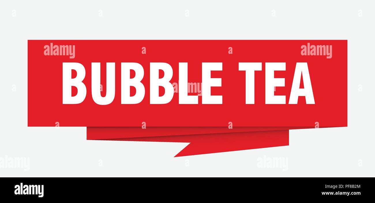 bubble tea sign. bubble tea paper origami speech bubble. bubble tea tag ...
