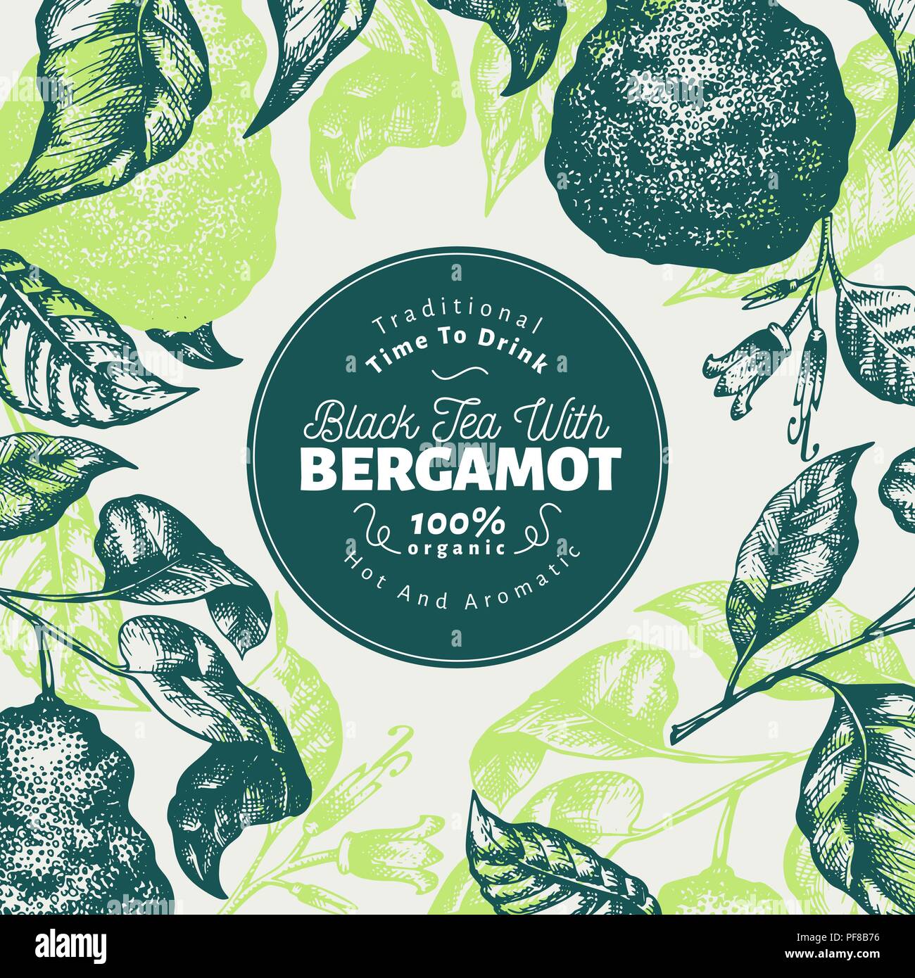 Bakery top view frame. Hand drawn vector illustration with bread and ...