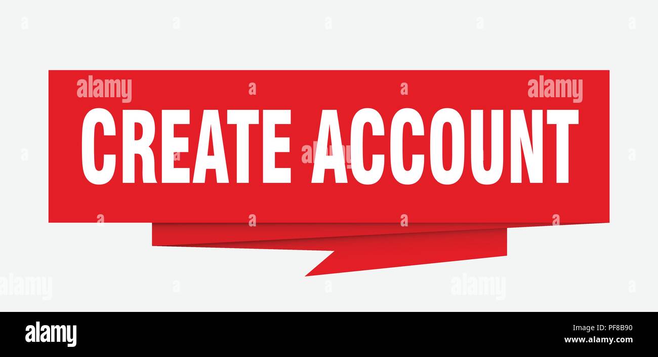 create account sign. create account paper origami speech bubble. create ...