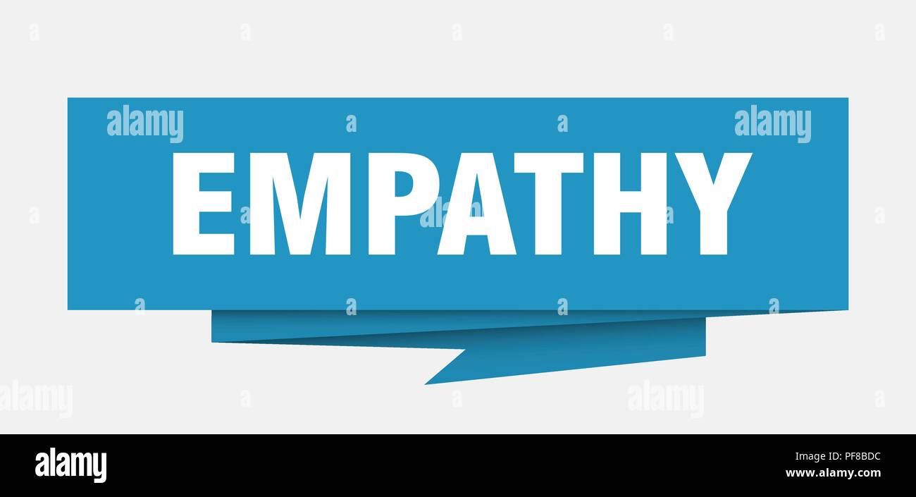 empathy sign. empathy paper origami speech bubble. empathy tag. empathy ...