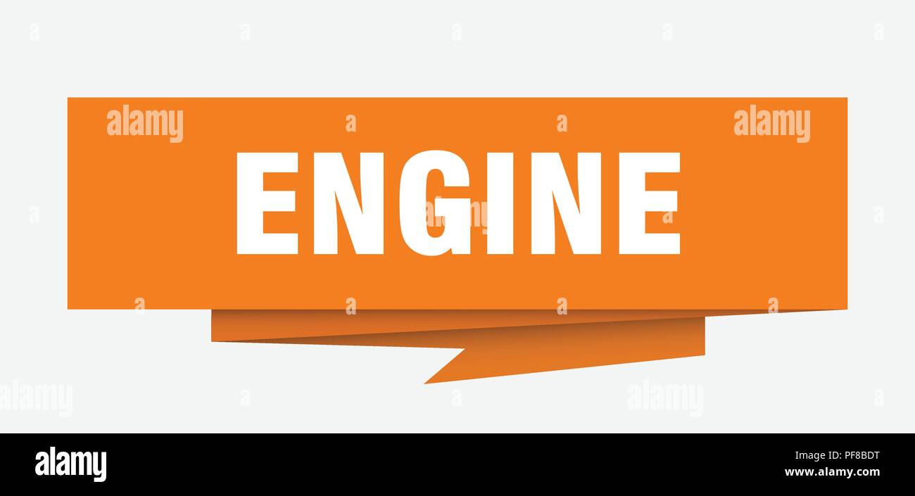 engine sign. engine paper origami speech bubble. engine tag. engine ...