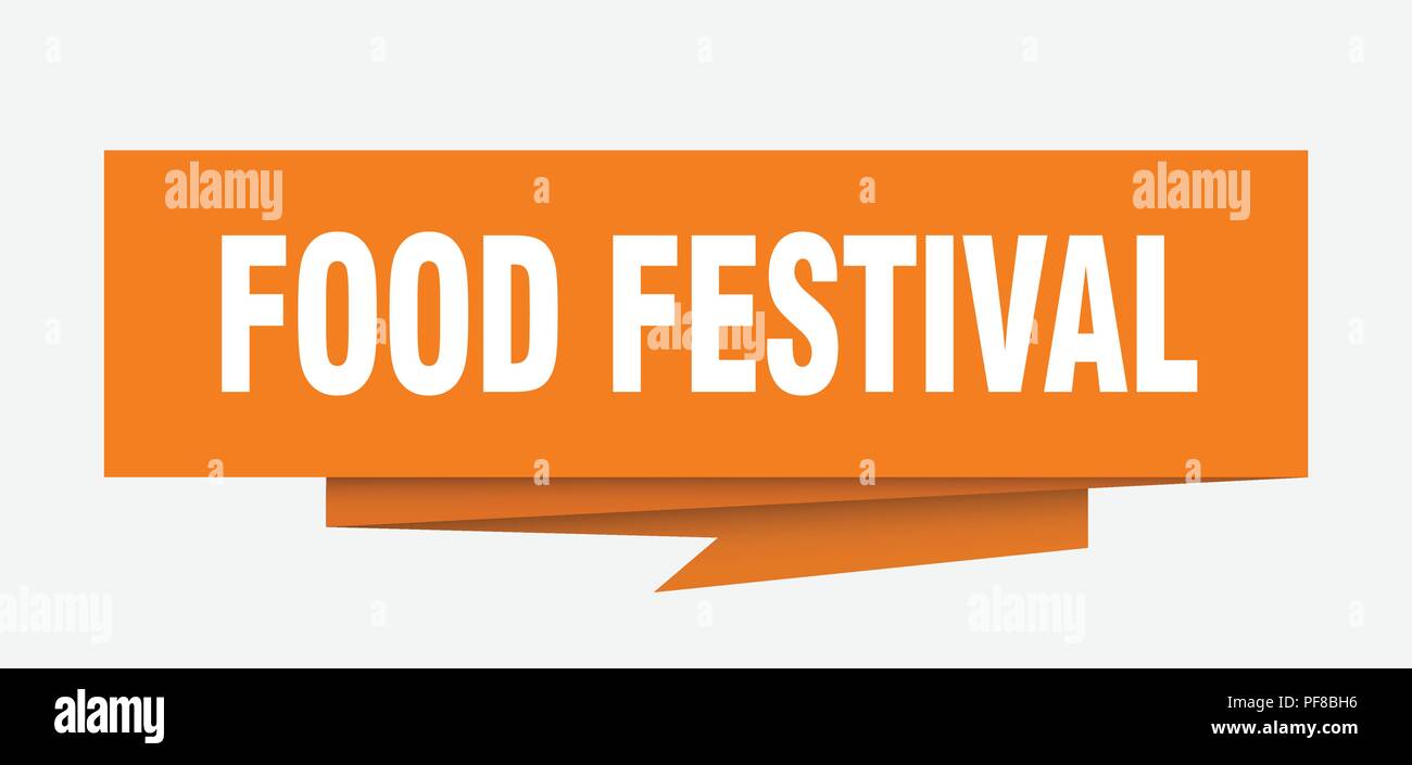 food festival sign. food festival paper origami speech bubble. food ...