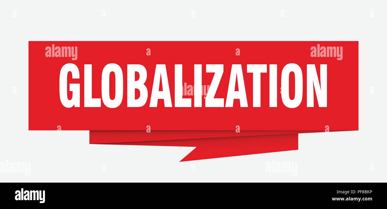 globalization sign. globalization paper origami speech bubble ...