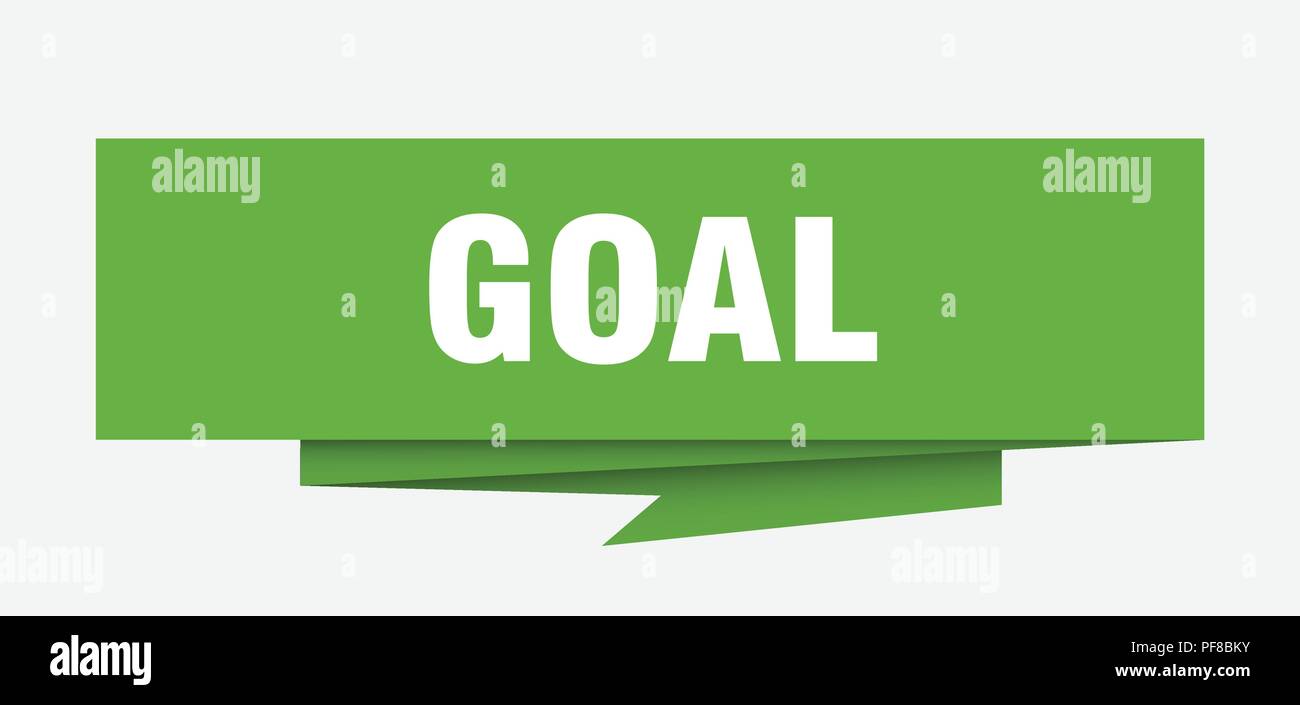 goal sign. goal paper origami speech bubble. goal tag. goal banner ...