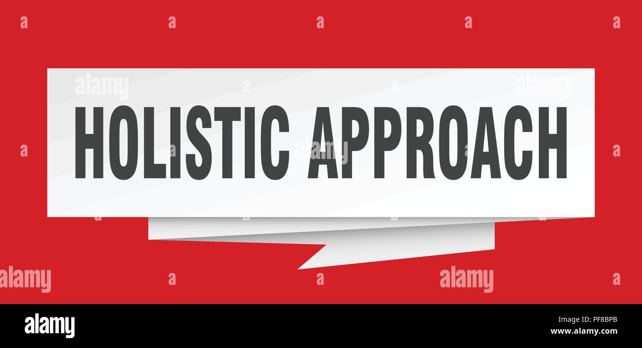 holistic approach sign. holistic approach paper origami speech bubble ...