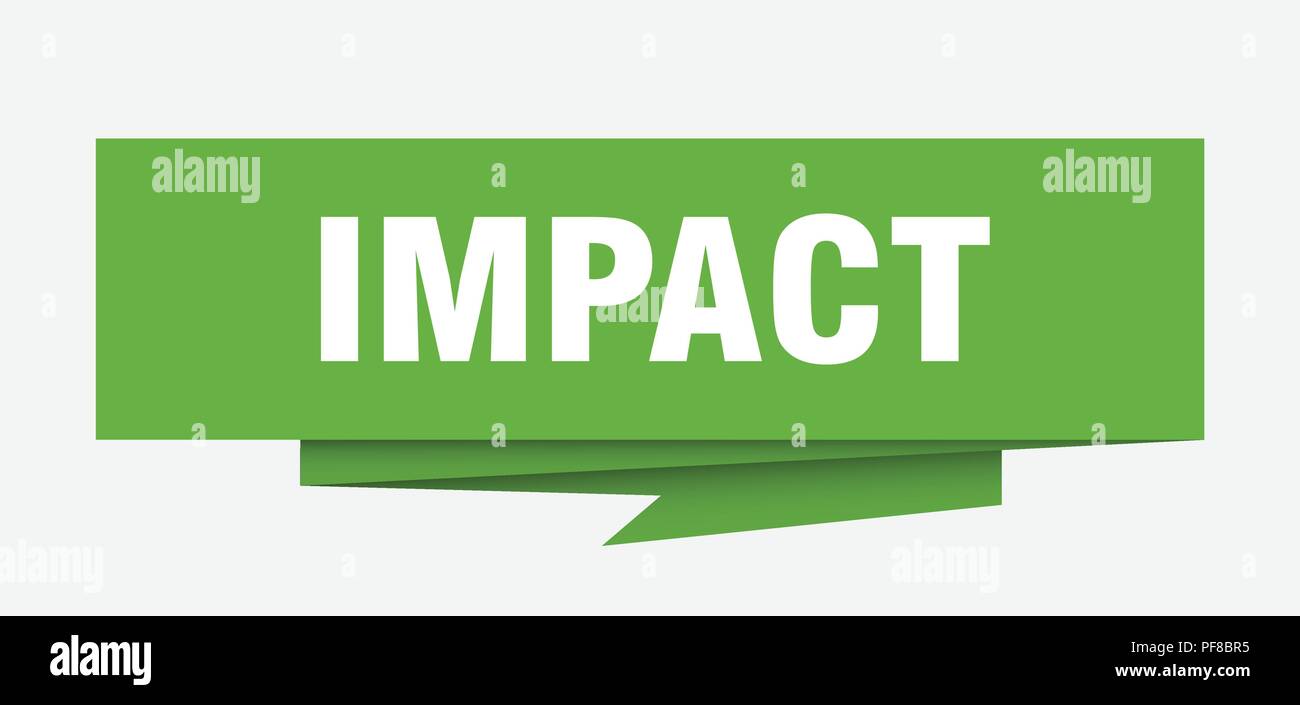 impact sign. impact paper origami speech bubble. impact tag. impact ...