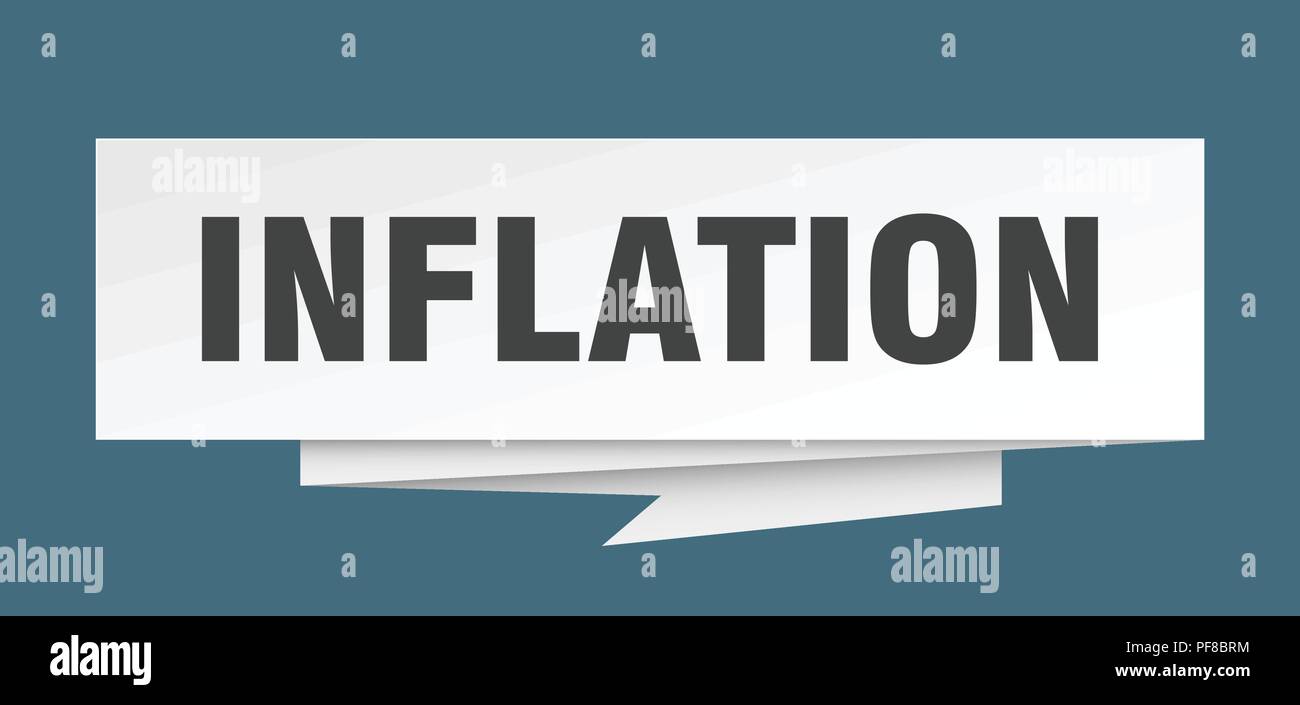 inflation sign. inflation paper origami speech bubble. inflation tag ...