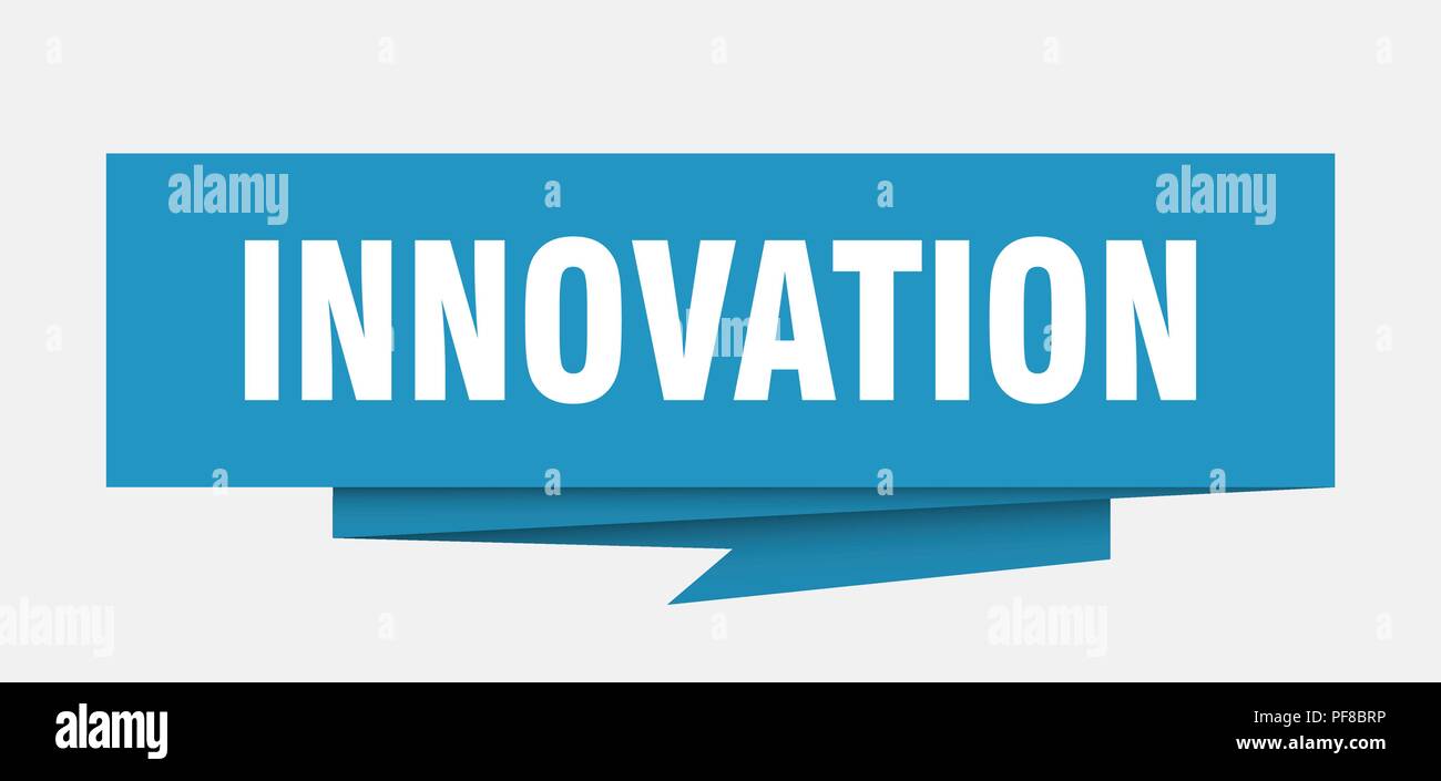 innovation sign. innovation paper origami speech bubble. innovation tag ...