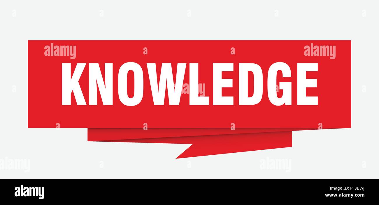 knowledge sign. knowledge paper origami speech bubble. knowledge tag ...