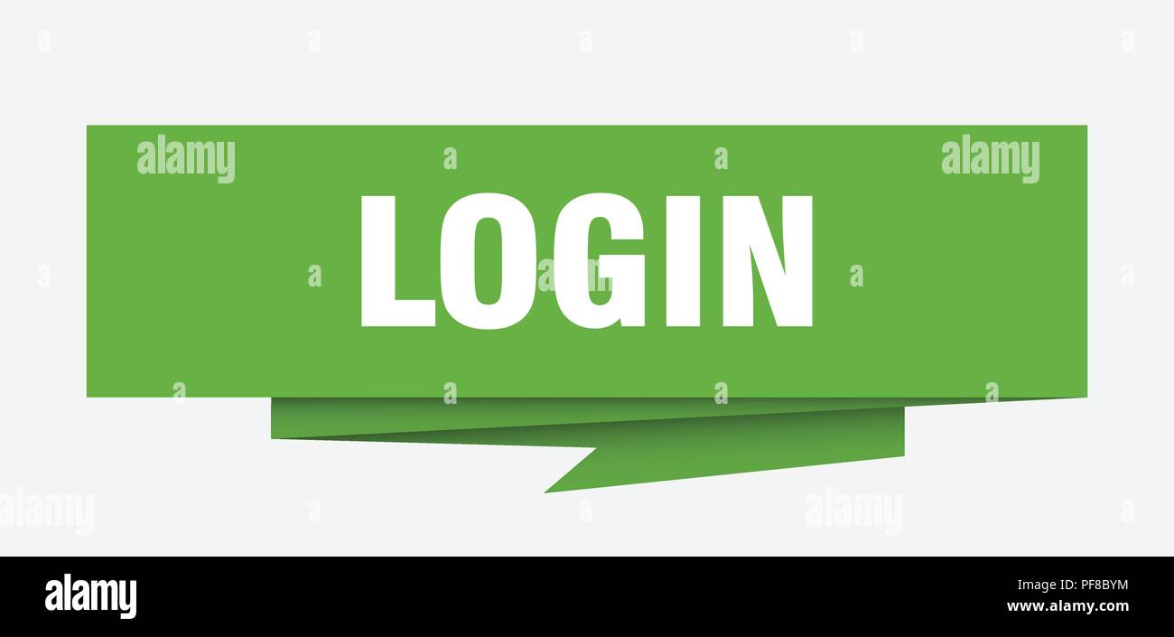 login sign. login paper origami speech bubble. login tag. login banner ...