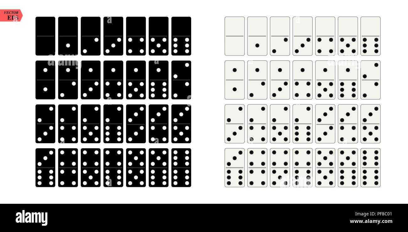Dominos white background Stock Vector Images - Alamy