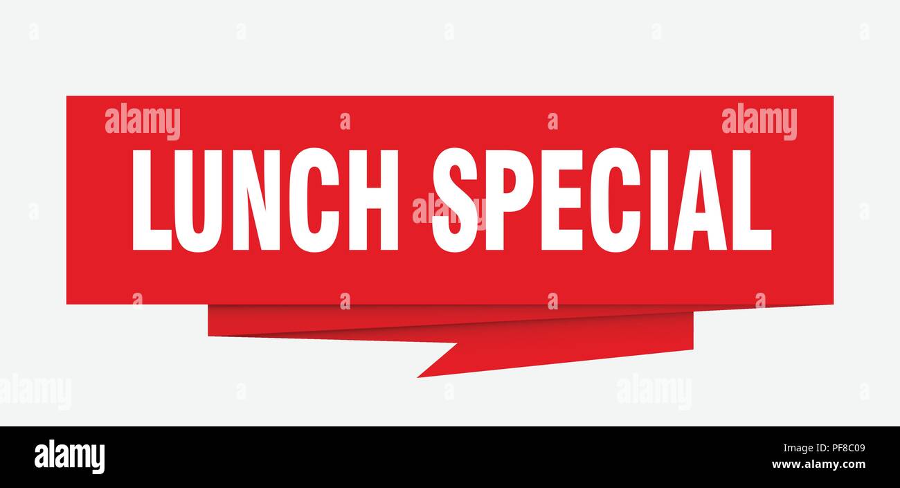 lunch special sign. lunch special paper origami speech bubble. lunch ...