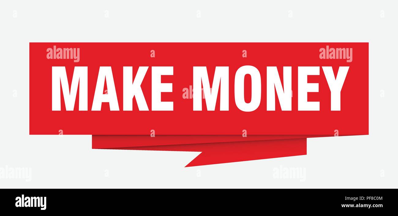 make money sign. make money paper origami speech bubble. make money tag ...