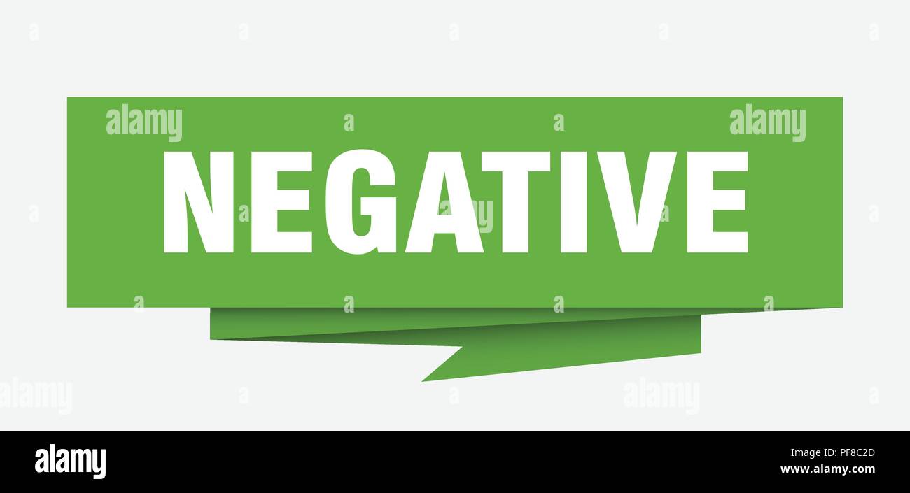 negative sign. negative paper origami speech bubble. negative tag ...