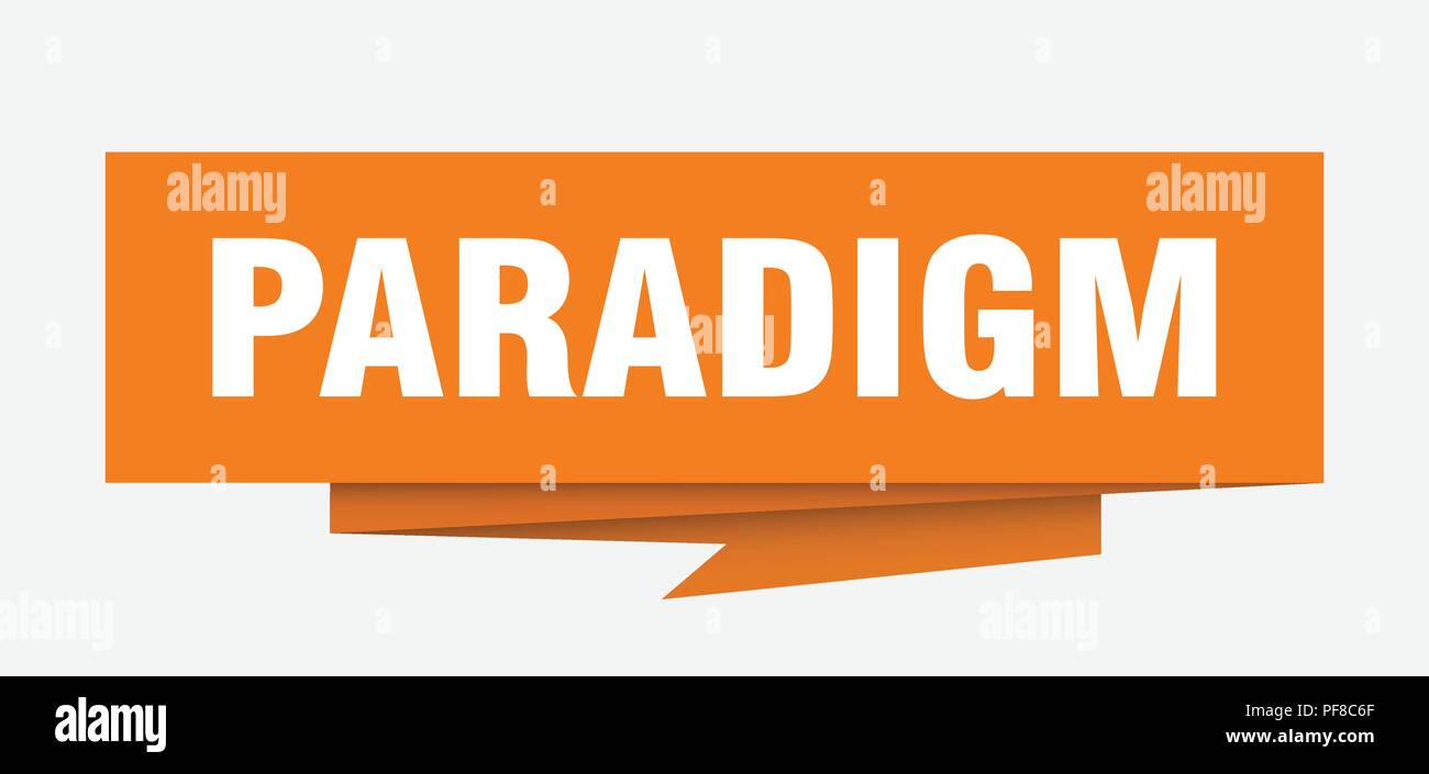 paradigm sign. paradigm paper origami speech bubble. paradigm tag ...