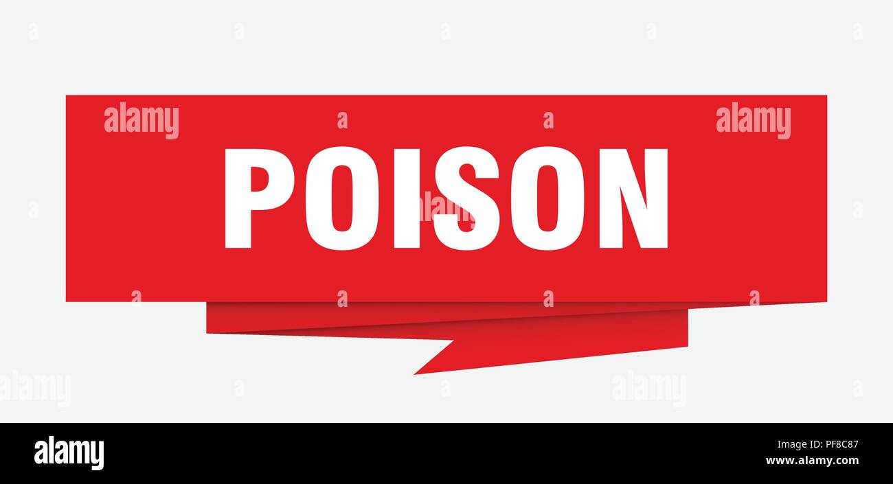poison sign. poison paper origami speech bubble. poison tag. poison ...