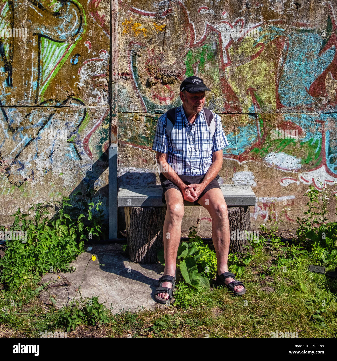 Berlin, Mitte.Niemandsland Garten, No Mans Land Garden. Church ...