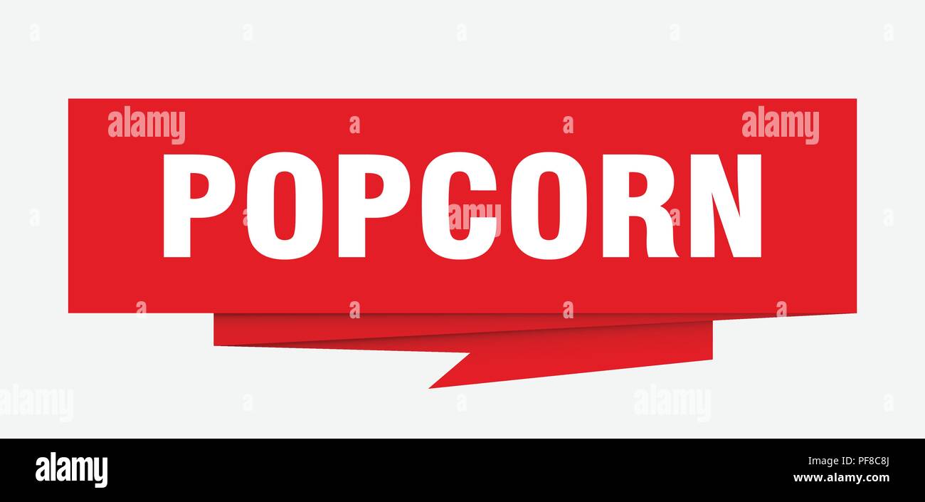 popcorn sign. popcorn paper origami speech bubble. popcorn tag. popcorn ...