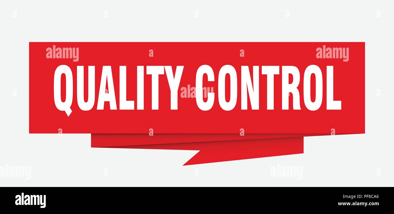 quality control sign. quality control paper origami speech bubble ...