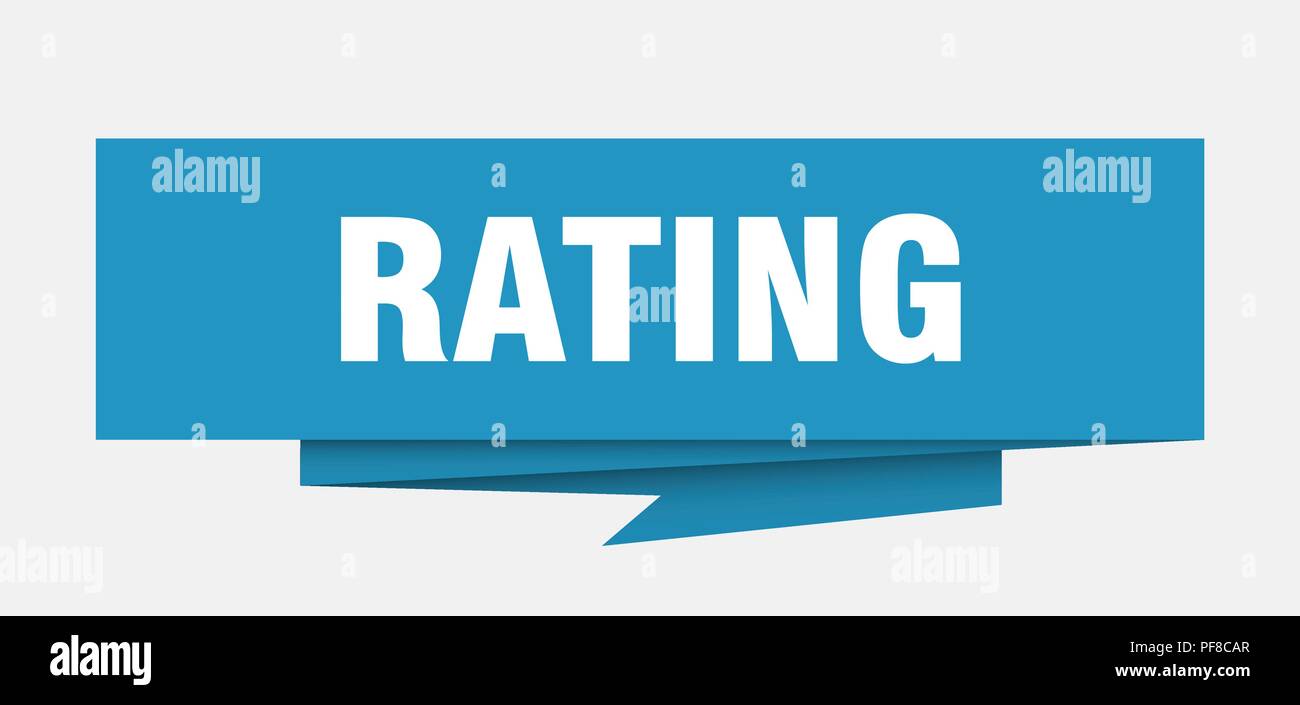 rating sign. rating paper origami speech bubble. rating tag. rating ...