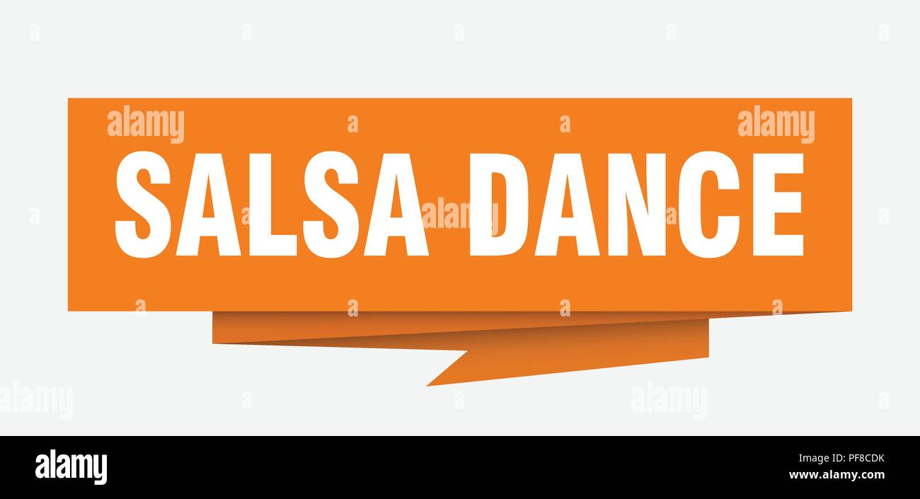 salsa dance sign. salsa dance paper origami speech bubble. salsa dance ...