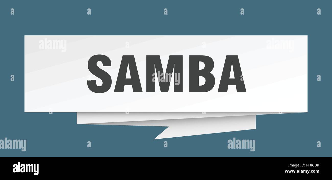 samba sign. samba paper origami speech bubble. samba tag. samba banner ...