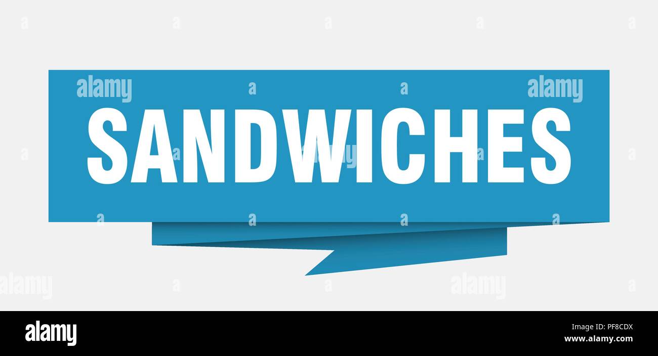 sandwiches sign. sandwiches paper origami speech bubble. sandwiches tag ...