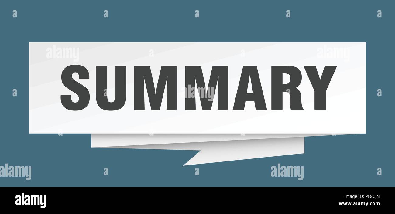 summary sign. summary paper origami speech bubble. summary tag. summary ...