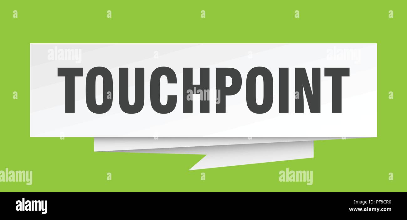 touchpoint sign. touchpoint paper origami speech bubble. touchpoint tag ...