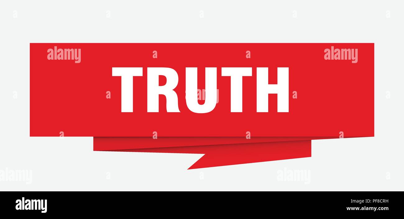 truth sign. truth paper origami speech bubble. truth tag. truth banner ...