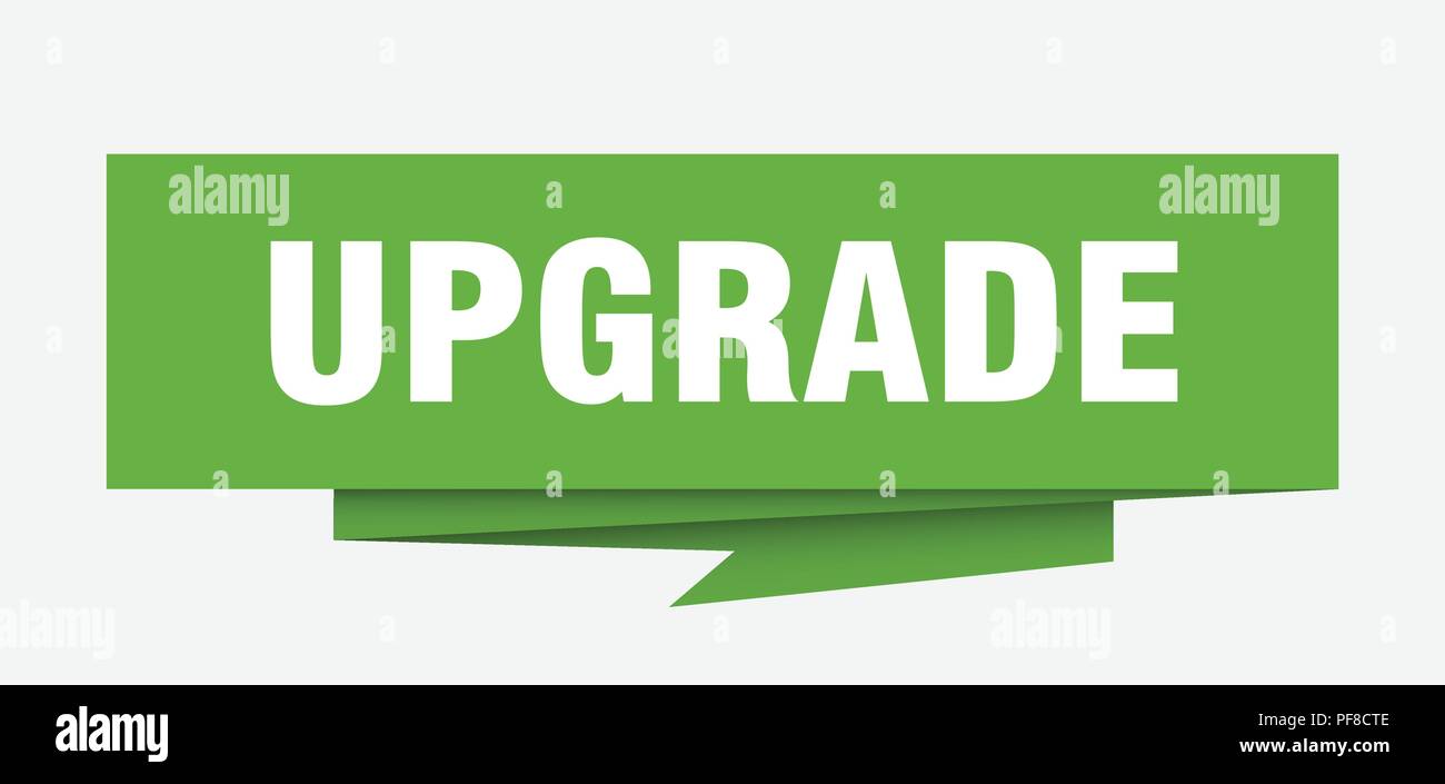 upgrade sign. upgrade paper origami speech bubble. upgrade tag. upgrade ...