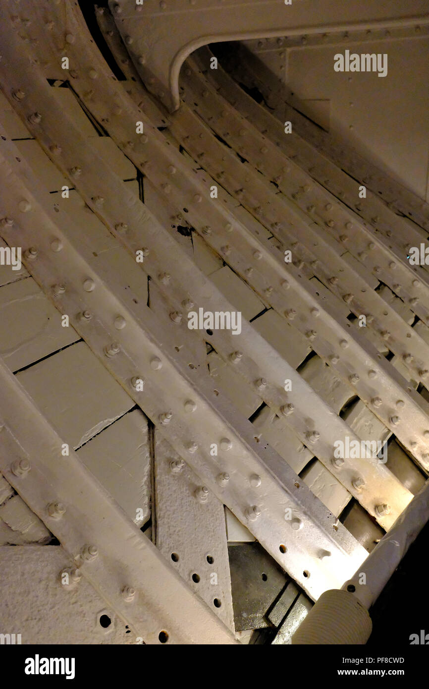 Inside the Hull of The Cutty Sark at Greenwich London UK Stock Photo ...