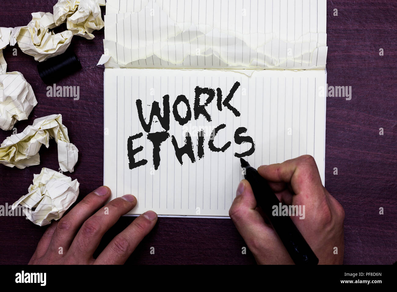 Word writing text Work Ethics. Business concept for A set of values ...