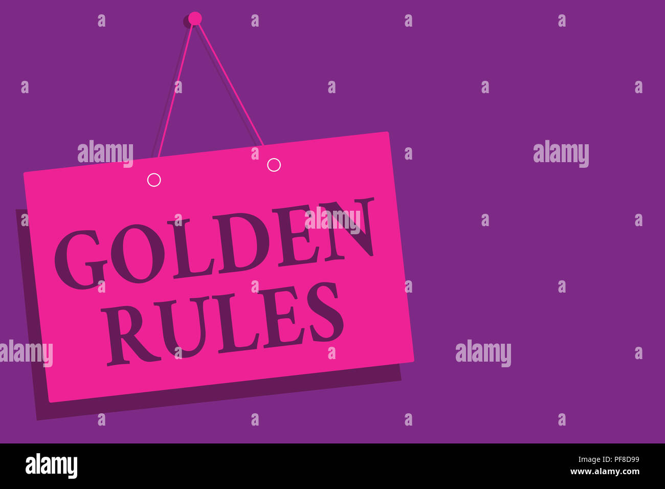 Conceptual hand writing showing Golden Rules. Business photo text Basic principle that should be ...