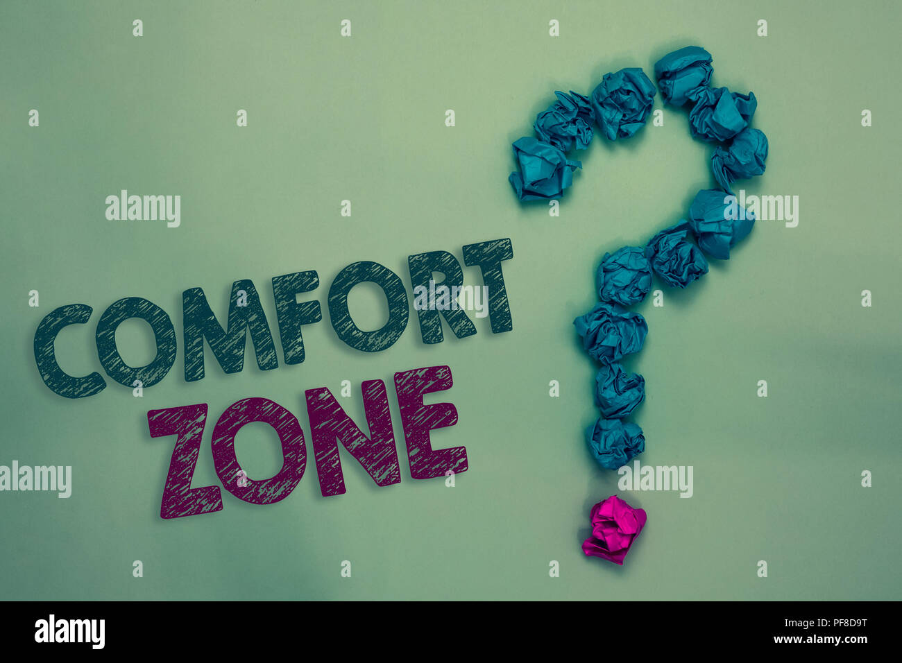 Text sign showing Comfort Zone. Conceptual photo A situation where one ...