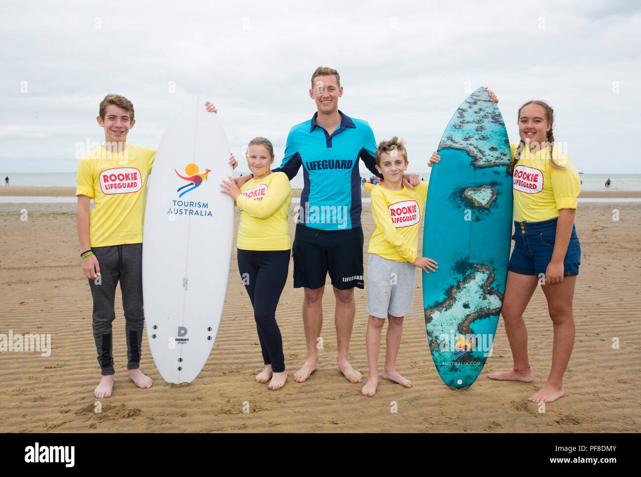Trent ‘Maxi’ Maxwell (centre) star of the Australian TV programme Bondi ...