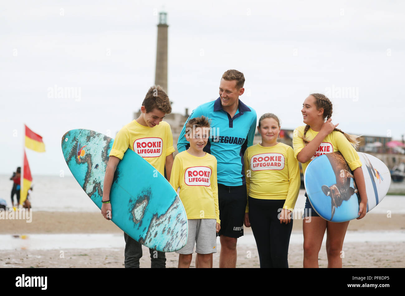 Trent ‘Maxi’ Maxwell (centre) star of the Australian TV programme Bondi ...