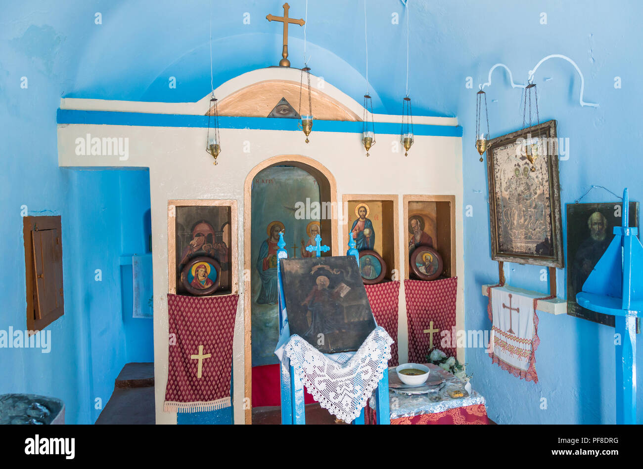 Small Orthodoxy Chapel below Cave of Pythagoras, Mount Kerketeas, near ...