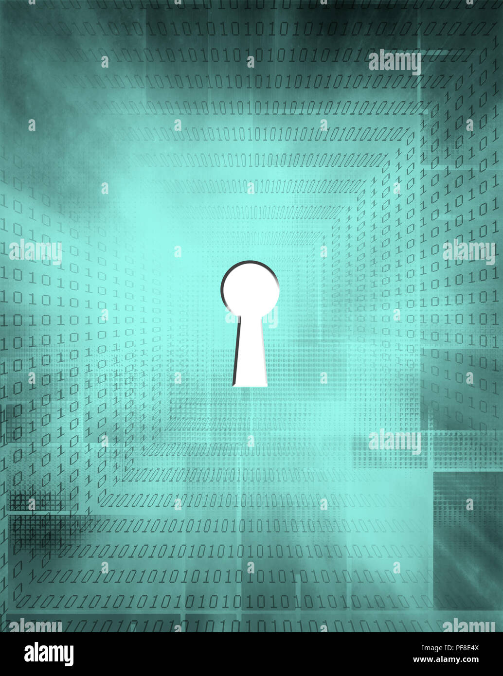 Modern art. Keyhole and binary code on a background Stock Photo - Alamy