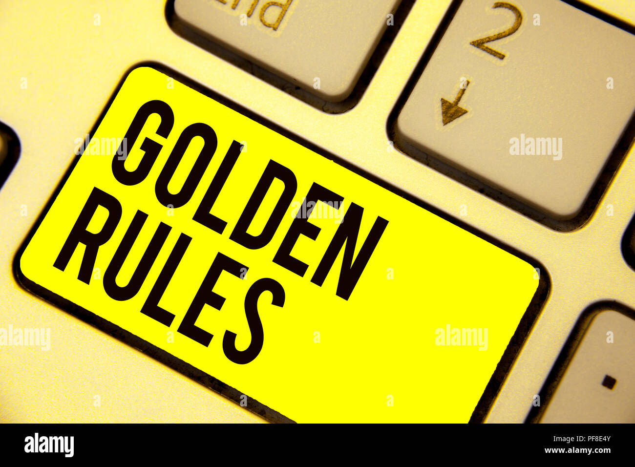 Word writing text Golden Rules. Business concept for Basic principle ...