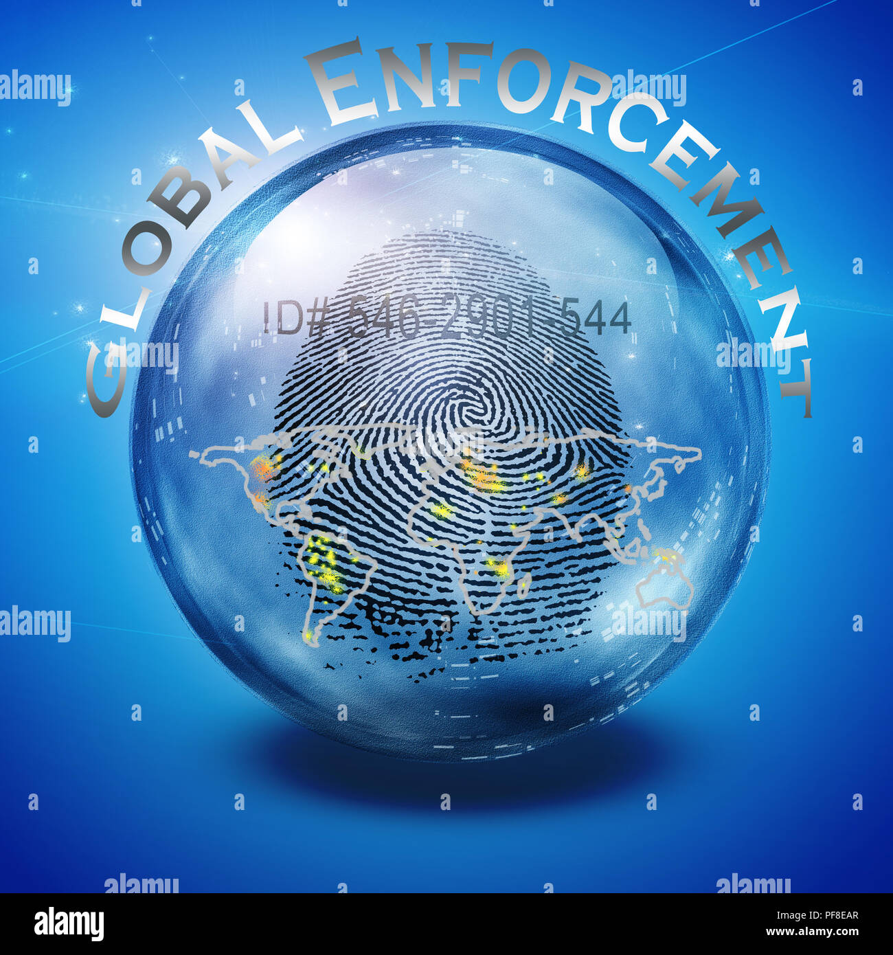 World map fingerprint hi-res stock photography and images - Alamy