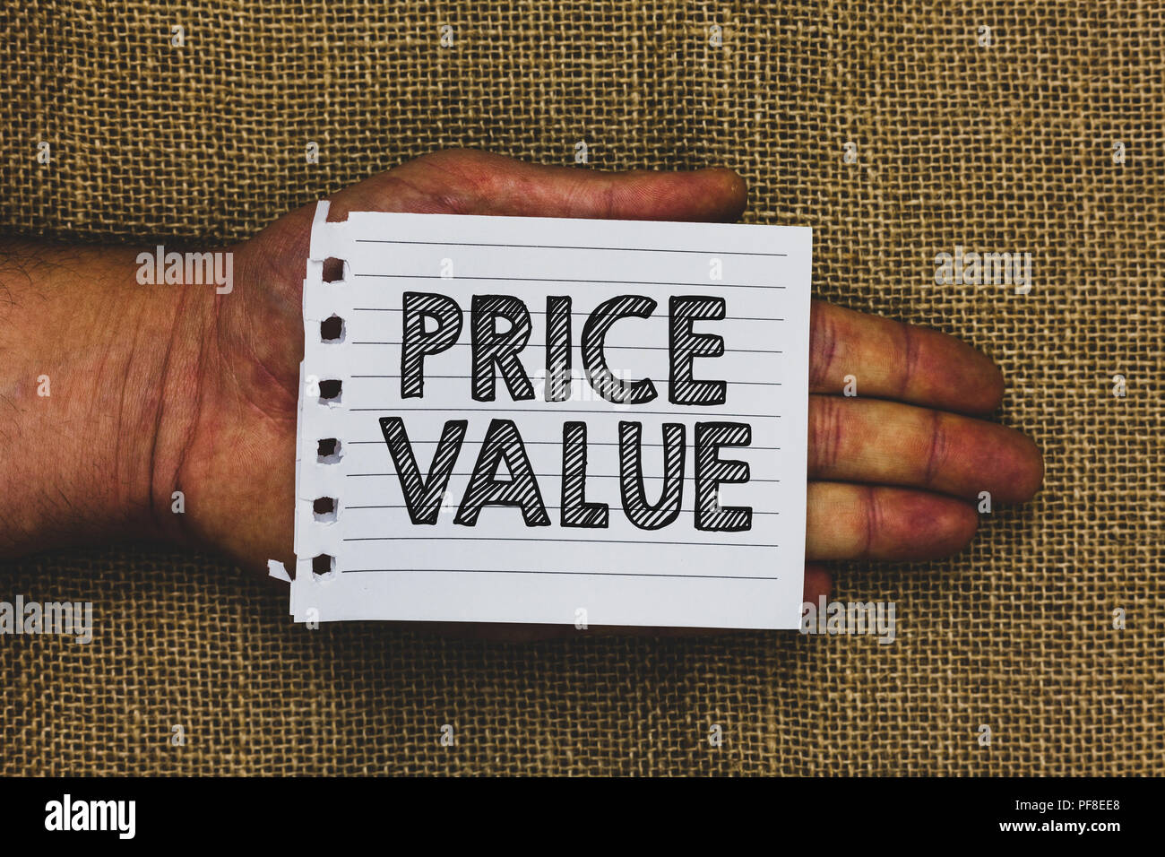 Handwriting text writing Price Value. Concept meaning strategy which ...