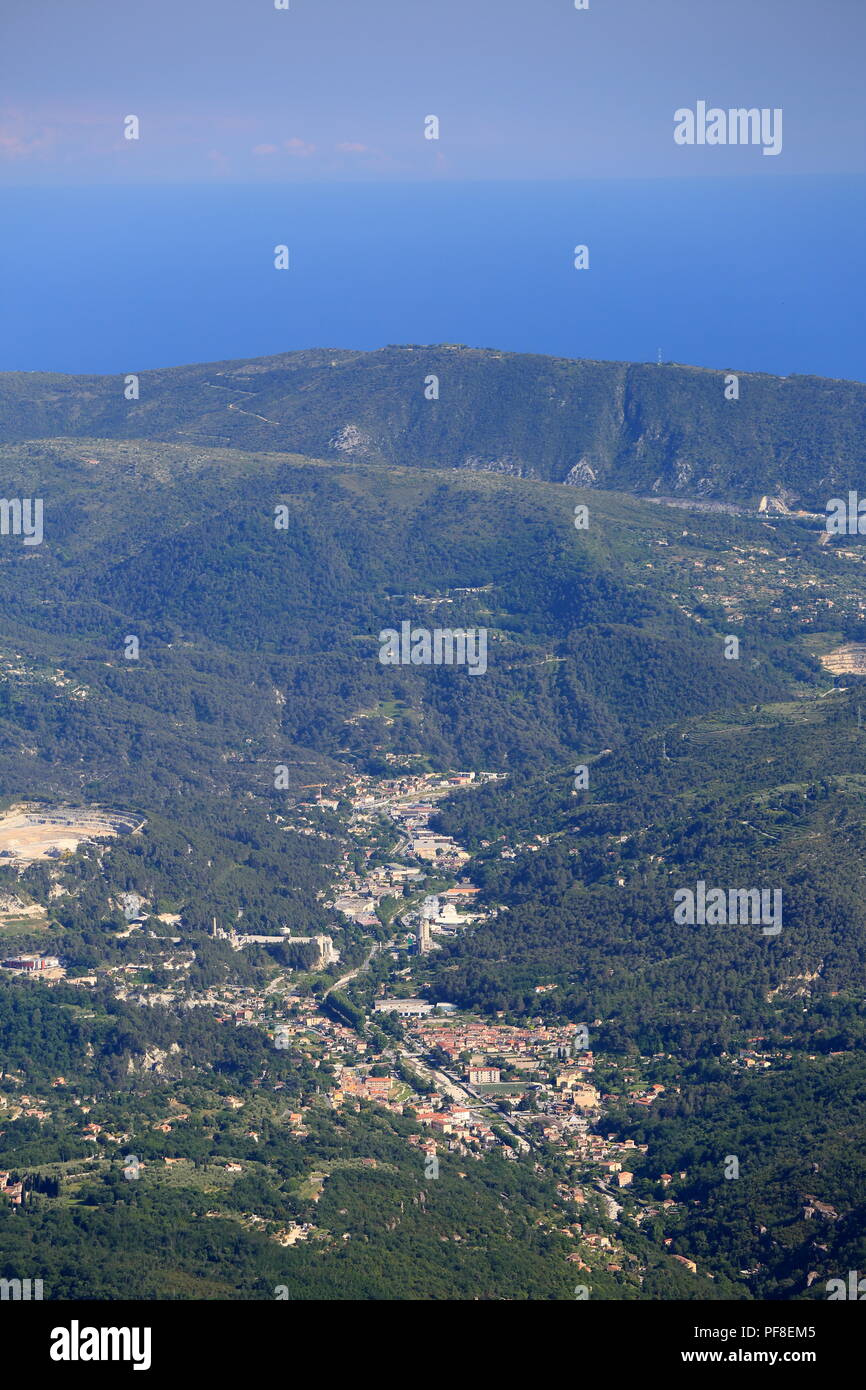 From the summit of Mont Ferion, Alpes-Maritimes, 06, Cote d'Azur, PACA ...